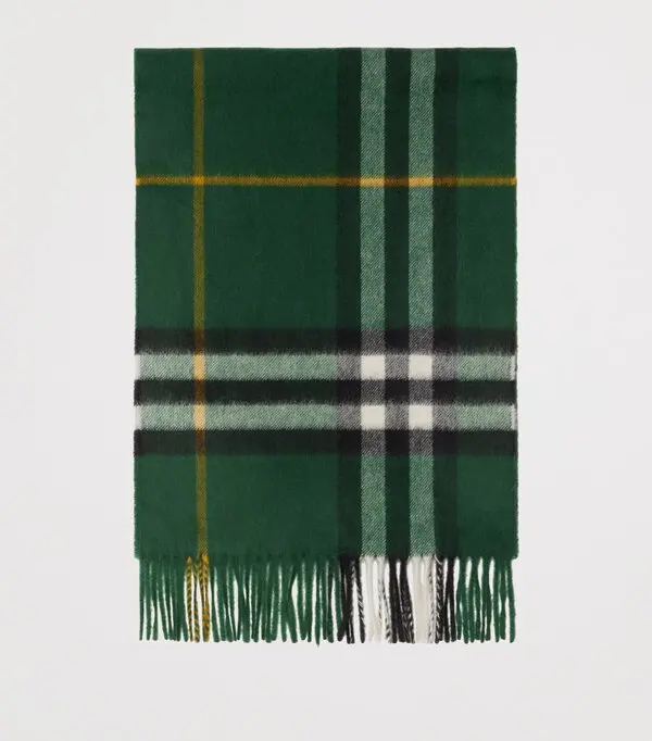 Burberry Cashmere Check Scarf - Green