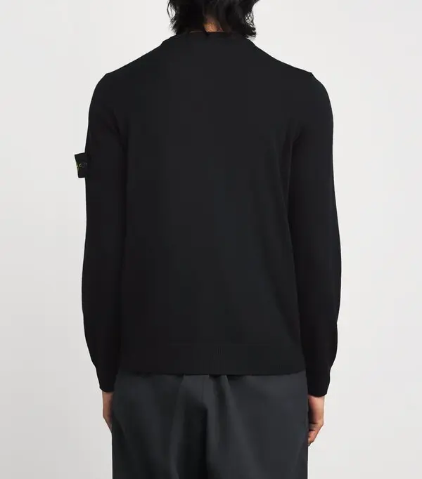 Stone Island Virgin Wool-blend Sweater - Black