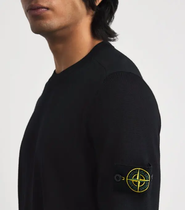 Stone Island Virgin Wool-blend Sweater - Black
