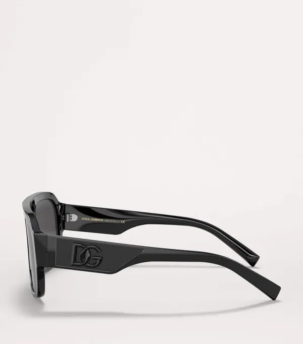 Dolce & Gabbana Acetate Aviator Sunglasses - Black