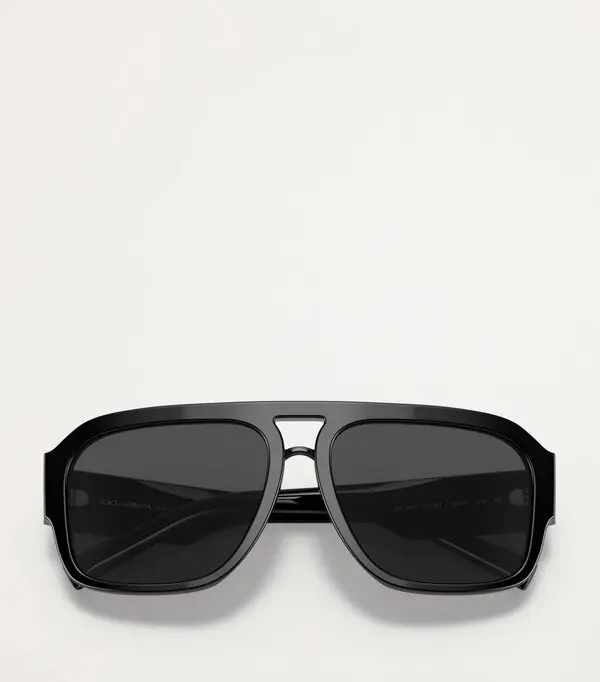 Dolce & Gabbana Acetate Aviator Sunglasses - Black