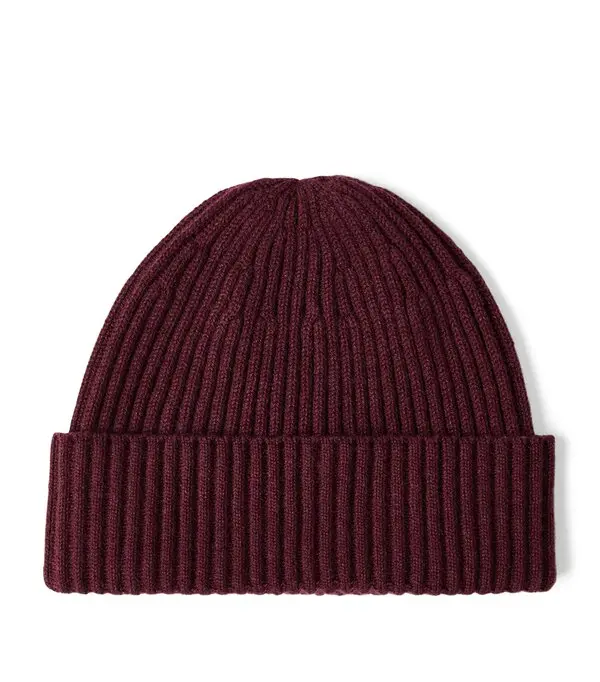 Brunello Cucinelli Cashmere Ribbed Beanie - Red