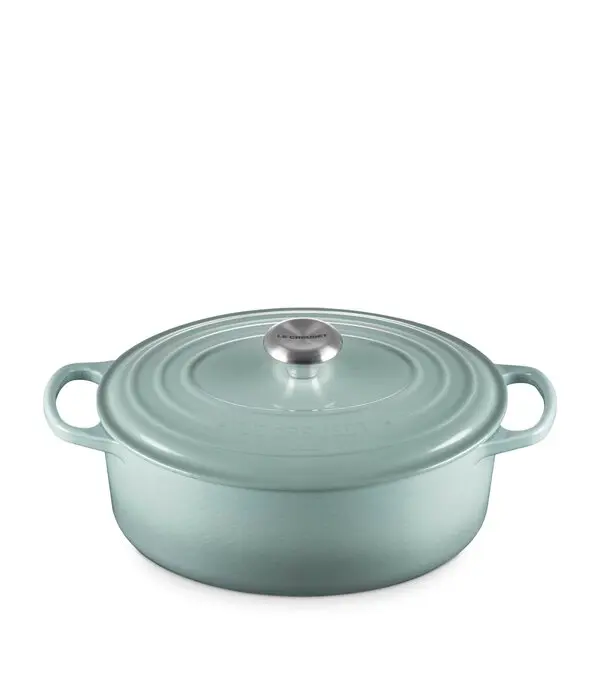 LE CREUSET Cast Iron Oval Casserole Dish - Blue