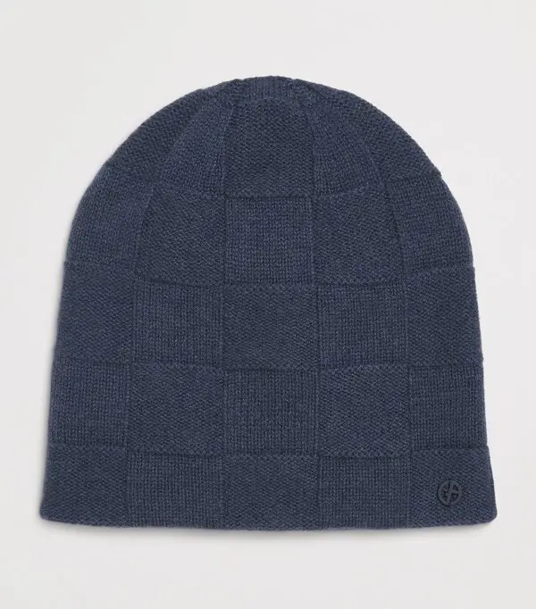 Giorgio Armani Cashmere Patchwork Beanie