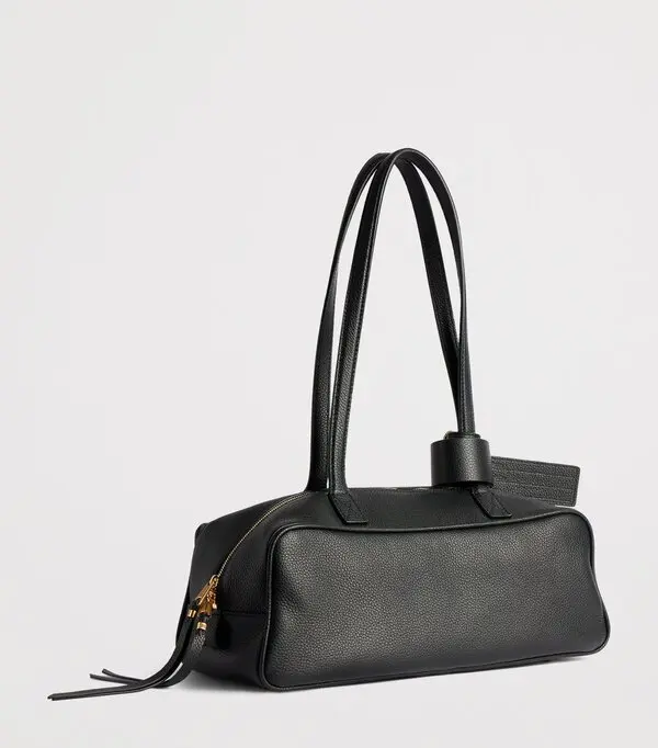 Balenciaga Small Leather Carrie Bowling Top-handle Bag - Black
