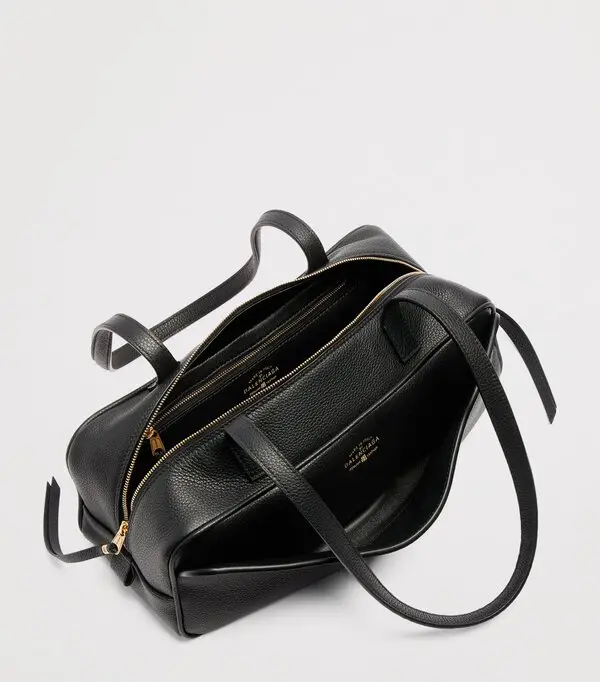 Balenciaga Small Leather Carrie Bowling Top-handle Bag - Black