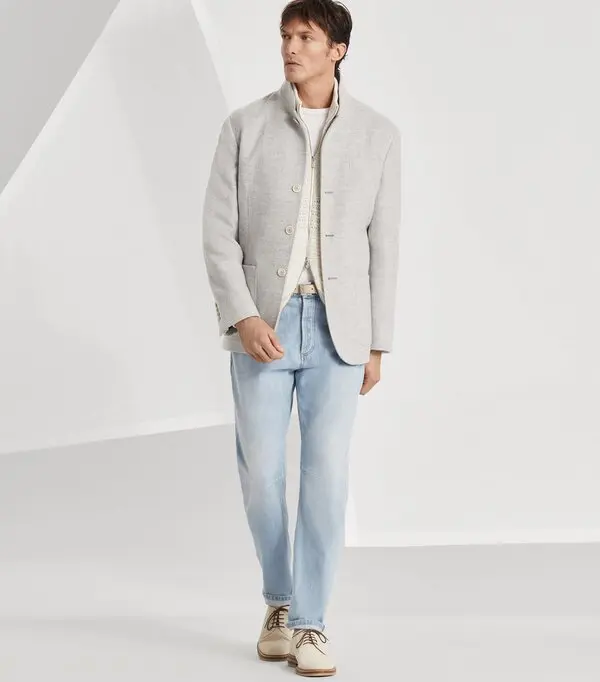 Brunello Cucinelli Cashmere Coat - Grey