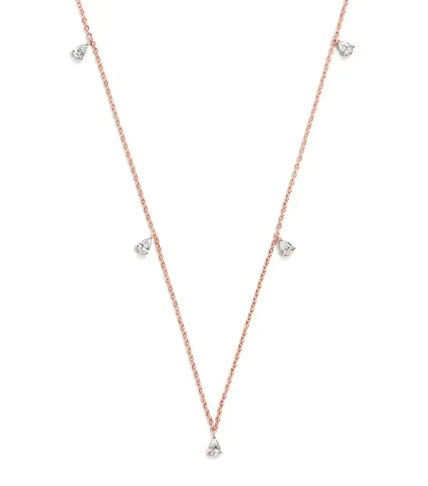 Harrods And Diamond Necklace - Rose Gold