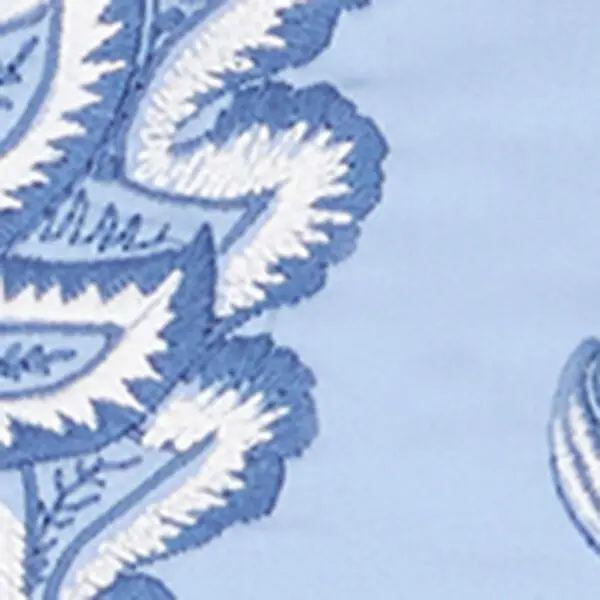 Etro Cotton Bloom Embroidered Cushion - Blue