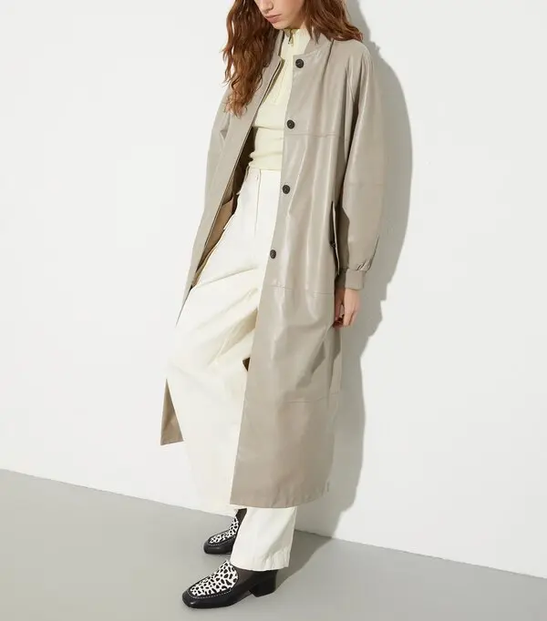 Max & Co. Leather Trench Coat