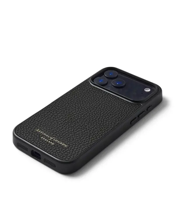 ASPINAL OF LONDON Grained Leather Iphone 17 Pro Case