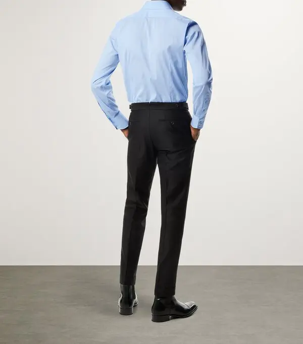 TOM FORD Cotton Poplin Shirt - Blue