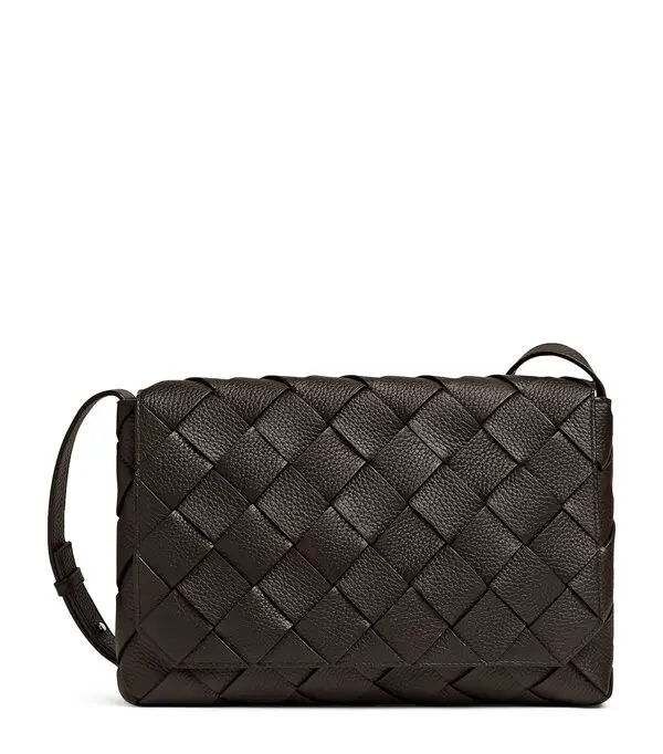 Bottega Veneta Large Leather Diago Cross-body Bag - Brown
