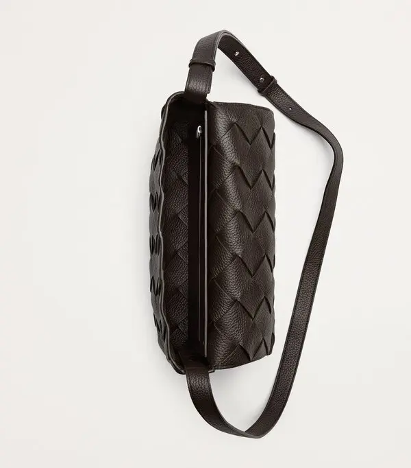 Bottega Veneta Large Leather Diago Cross-body Bag - Brown