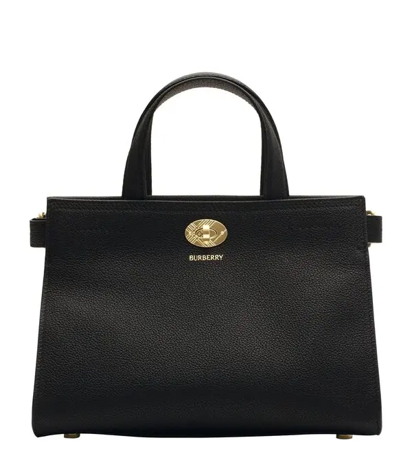 Burberry Mini Calfskin Cotswolds Tote - Black