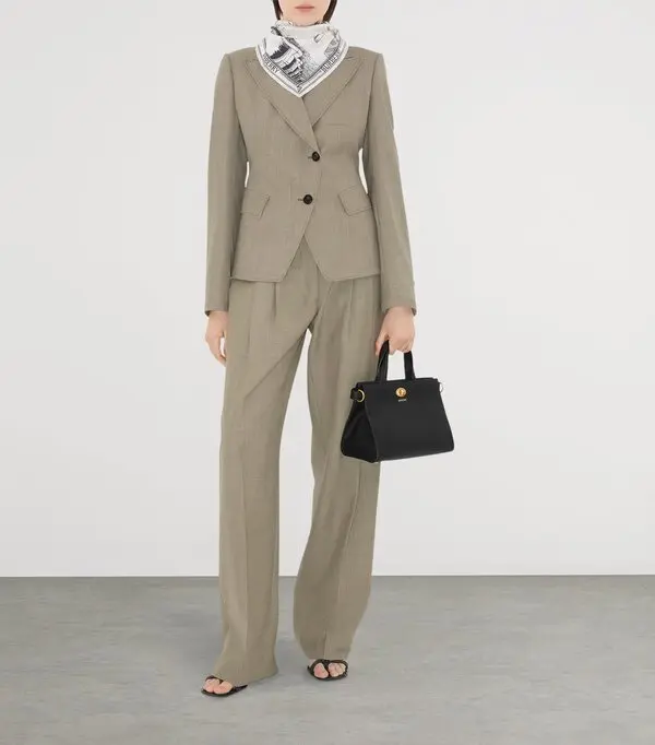 Burberry Mini Calfskin Cotswolds Tote - Black
