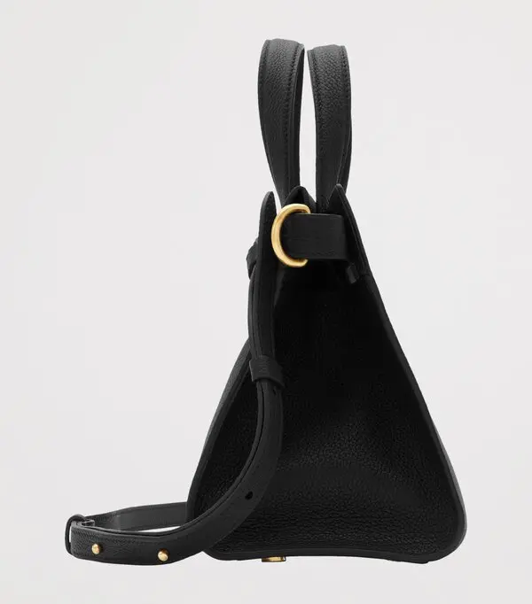 Burberry Mini Calfskin Cotswolds Tote - Black