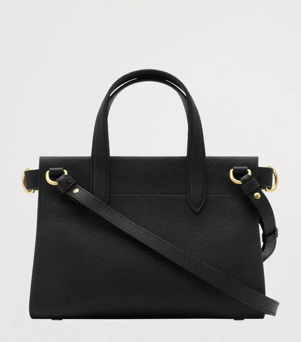 Burberry Mini Calfskin Cotswolds Tote - Black