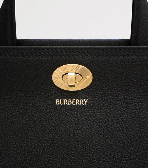 Burberry Mini Calfskin Cotswolds Tote - Black
