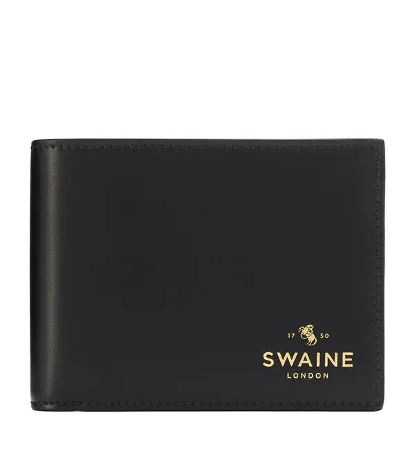 SWAINE Leather Bifold Wallet - Black
