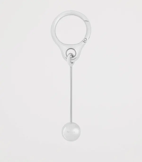 Loewe Bar Pebble Keyring - Silver