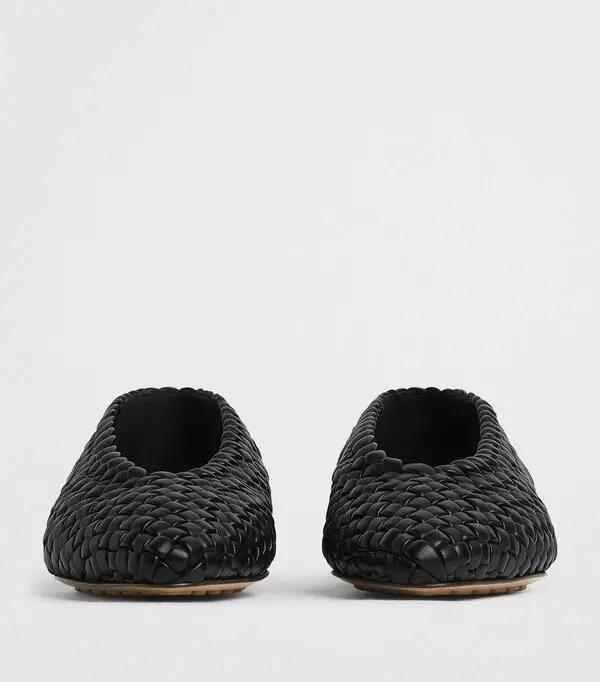 Bottega Veneta Intreccio Leather Sofia Ballet Flats - Black
