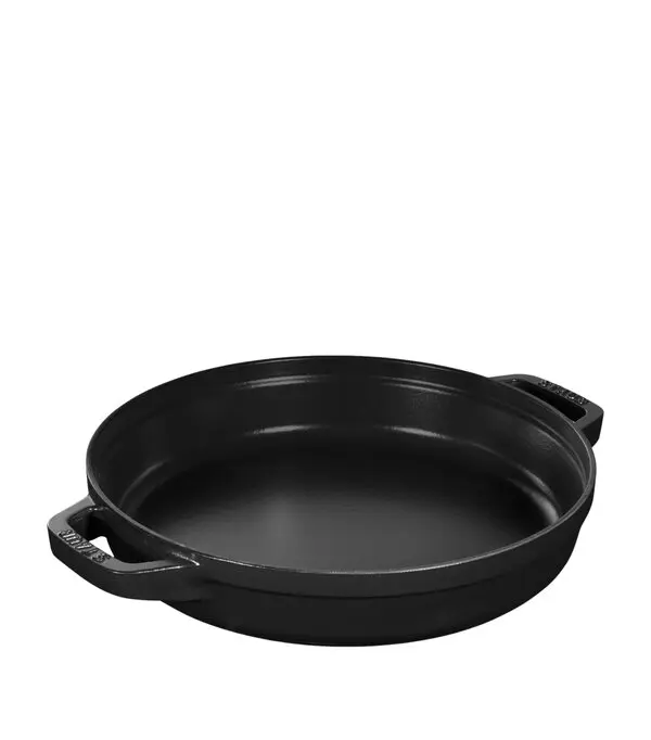 STAUB 2-piece Round Stackable Cocotte Set - Black