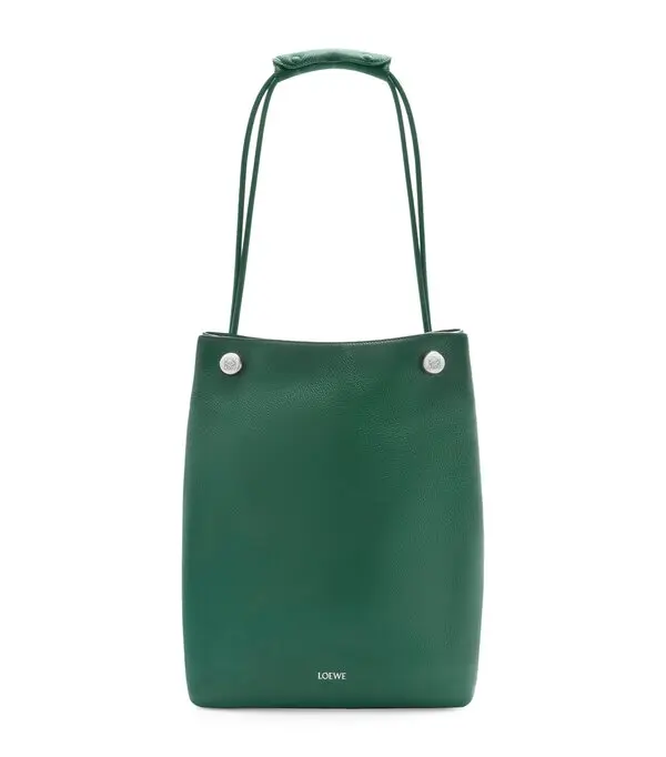 Loewe Leather Pebble Shoulder Bag - Green