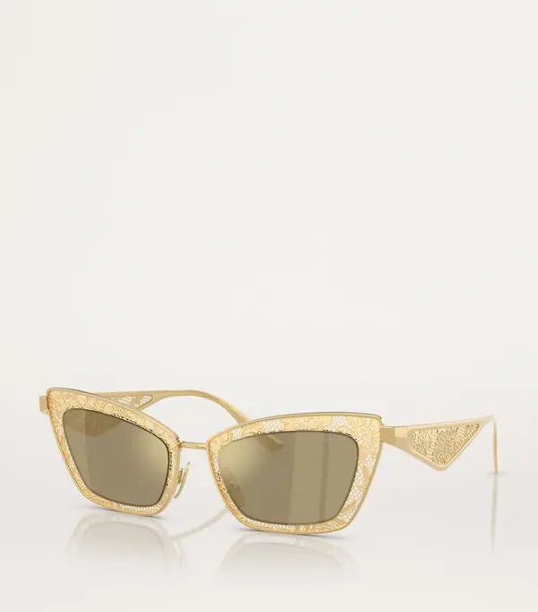 Dolce & Gabbana Steel Cat Eye Sunglasses