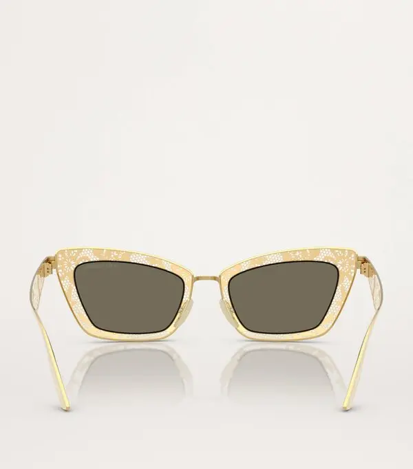 Dolce & Gabbana Steel Cat Eye Sunglasses