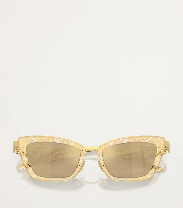 Dolce & Gabbana Steel Cat Eye Sunglasses