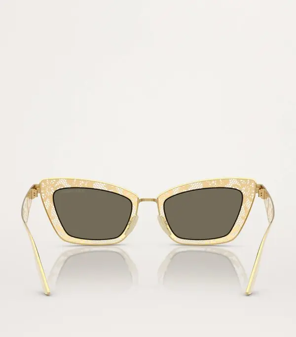 Dolce & Gabbana Steel Cat Eye Sunglasses