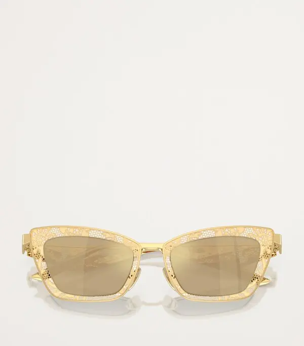 Dolce & Gabbana Steel Cat Eye Sunglasses