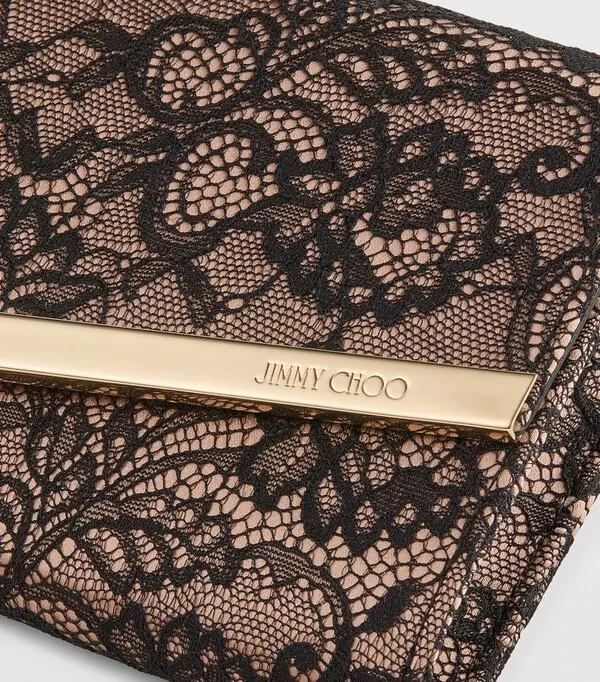 JIMMY CHOO Lace Emmie Clutch - Black