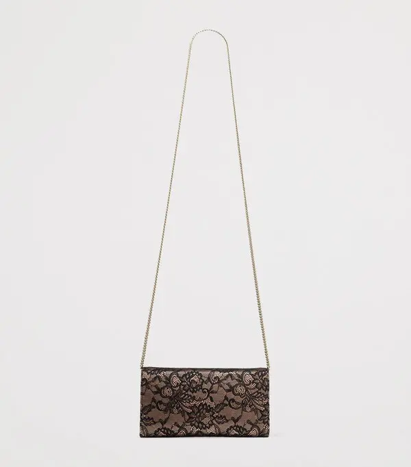 JIMMY CHOO Lace Emmie Clutch - Black