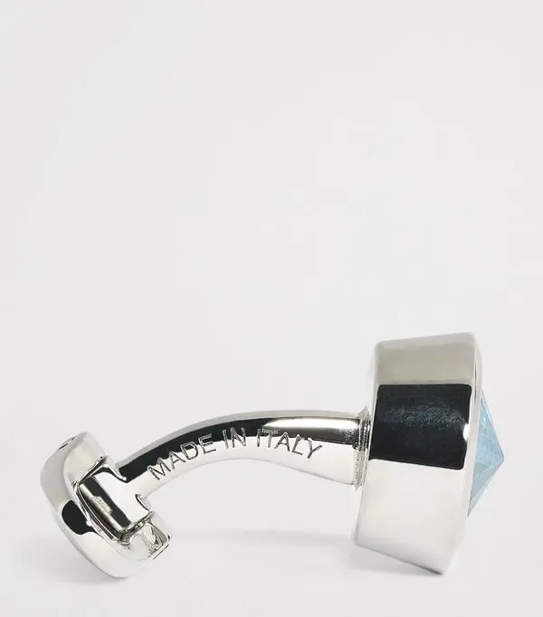 Giorgio Armani Sterling Silver Embellished Cufflinks