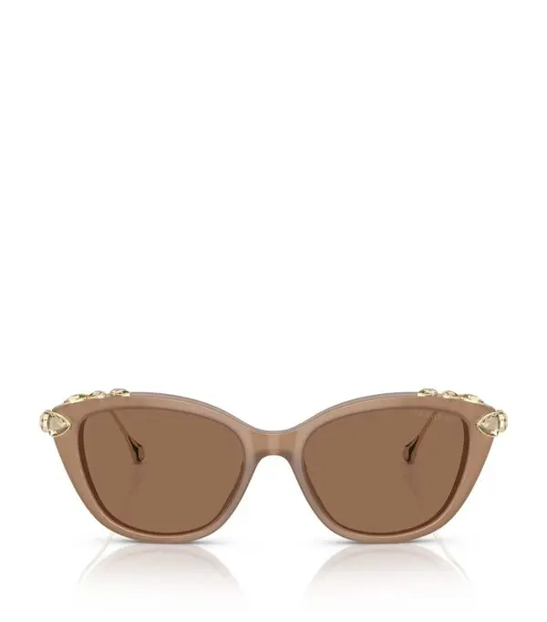 SWAROVSKI Embellished Sk6010 Sunglasses - Brown