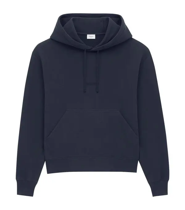 Saint Laurent Cotton Embroidered Hoodie - Blue