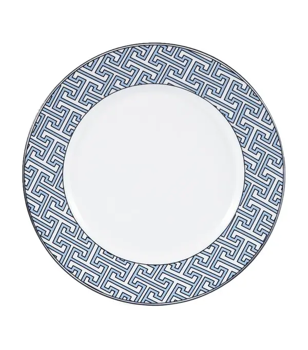 O.W.LONDON Set Of 2 Maze Dinner Plates - Blue
