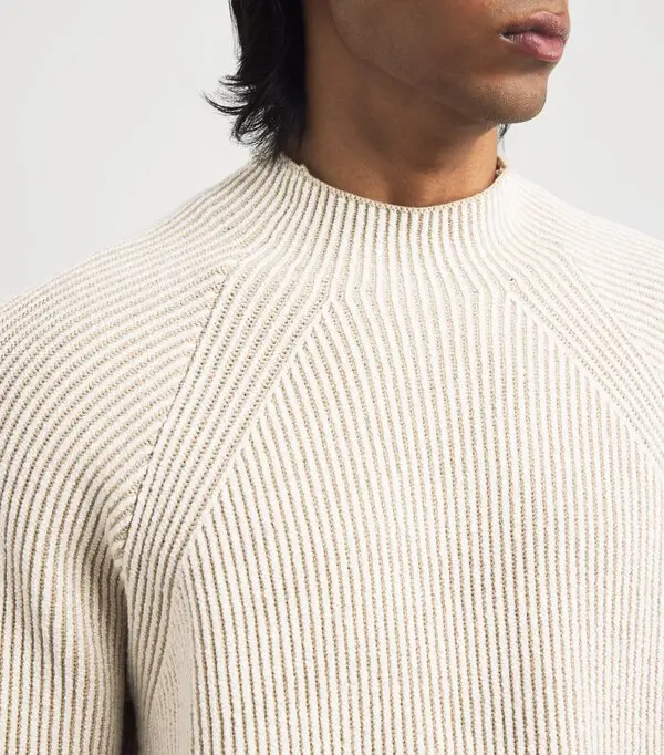Stone Island Wool-blend Ribbed Knit Sweater