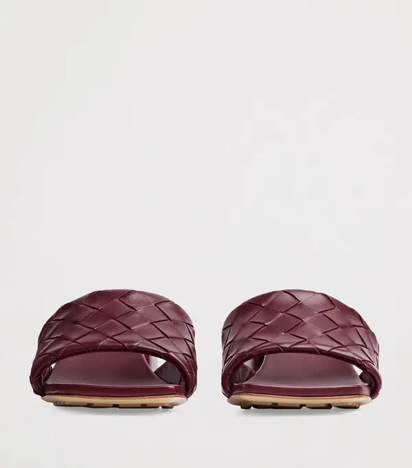 Bottega Veneta Lambskin Parco Heeled Mules 45 - Red