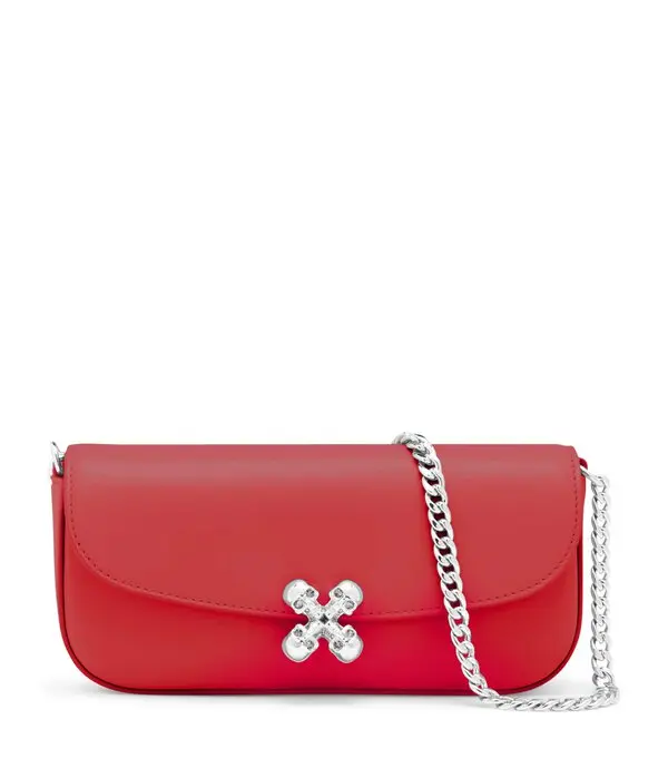 Alexander McQueen Small Skull Flower Cross-body Bag - Red