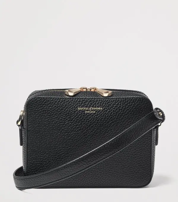 ASPINAL OF LONDON Leather Camera Bag - Black