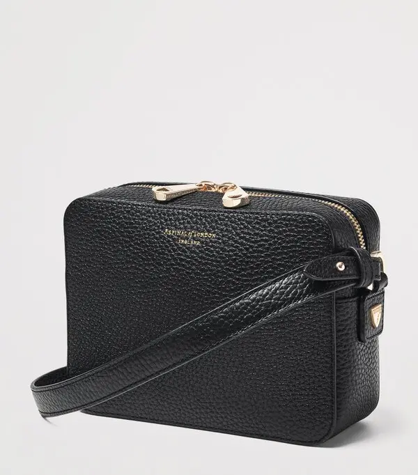 ASPINAL OF LONDON Leather Camera Bag - Black