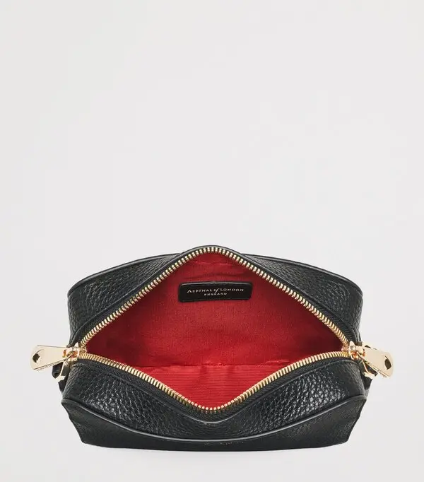 ASPINAL OF LONDON Leather Camera Bag - Black