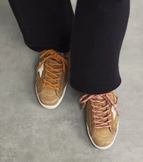GOLDEN GOOSE True Star Suede Sneakers - Brown