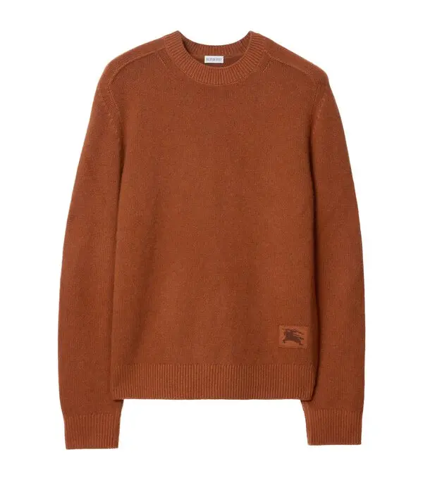 Burberry Cashmere-blend Ekd Sweater - Orange
