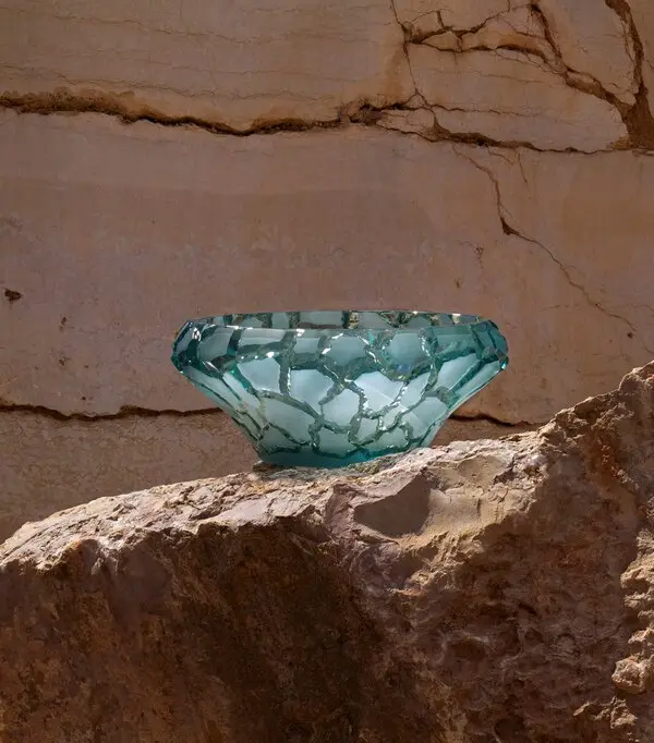 Lalique Crystal Caldera Bowl - Blue