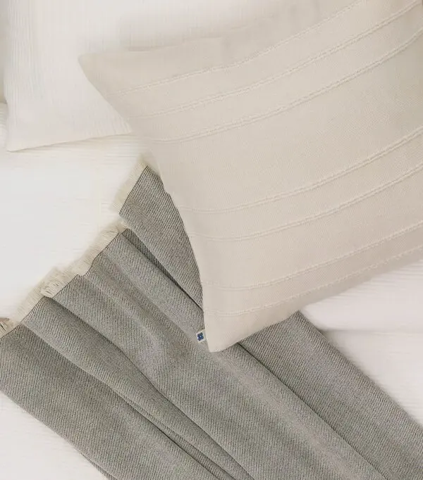 HAMAM Wool Alpaca Ribbed Cushion Case - Ivory