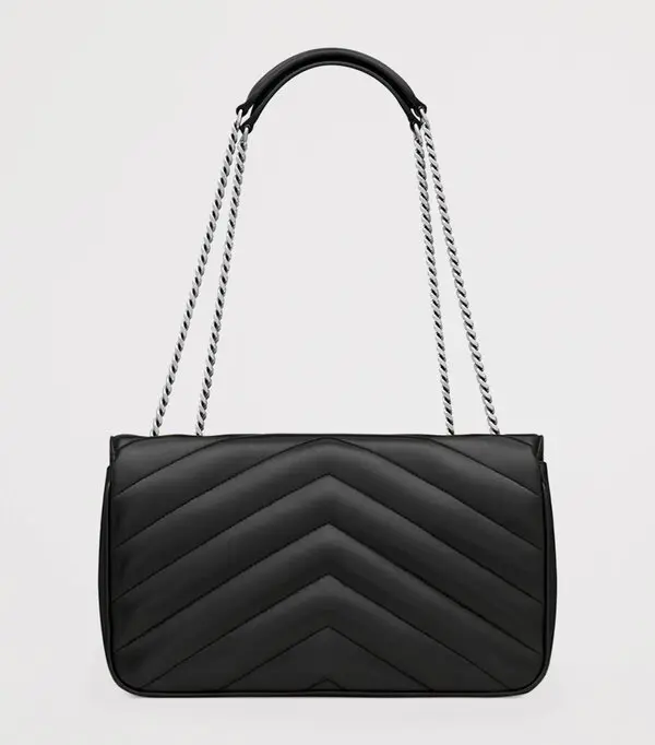 Saint Laurent Mini Matelassé Loulou Shoulder Bag - Black